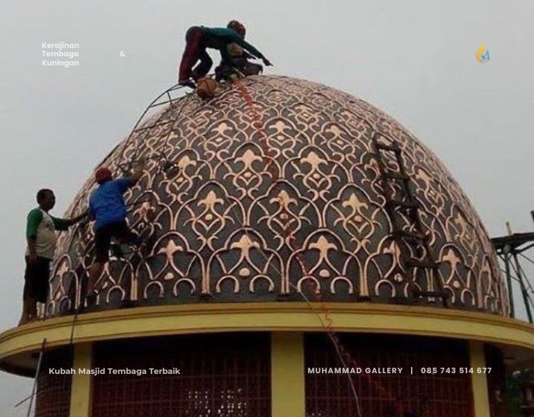 Kubah Masjid Tembaga Terbaik dari Pusat Pengrajin Desa Tumang
